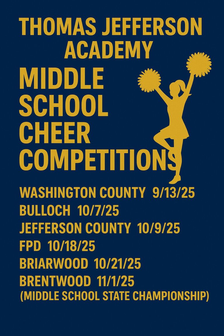 Cheerleading - Thomas Jefferson Academy - Home of the Jags - Louisville, GA